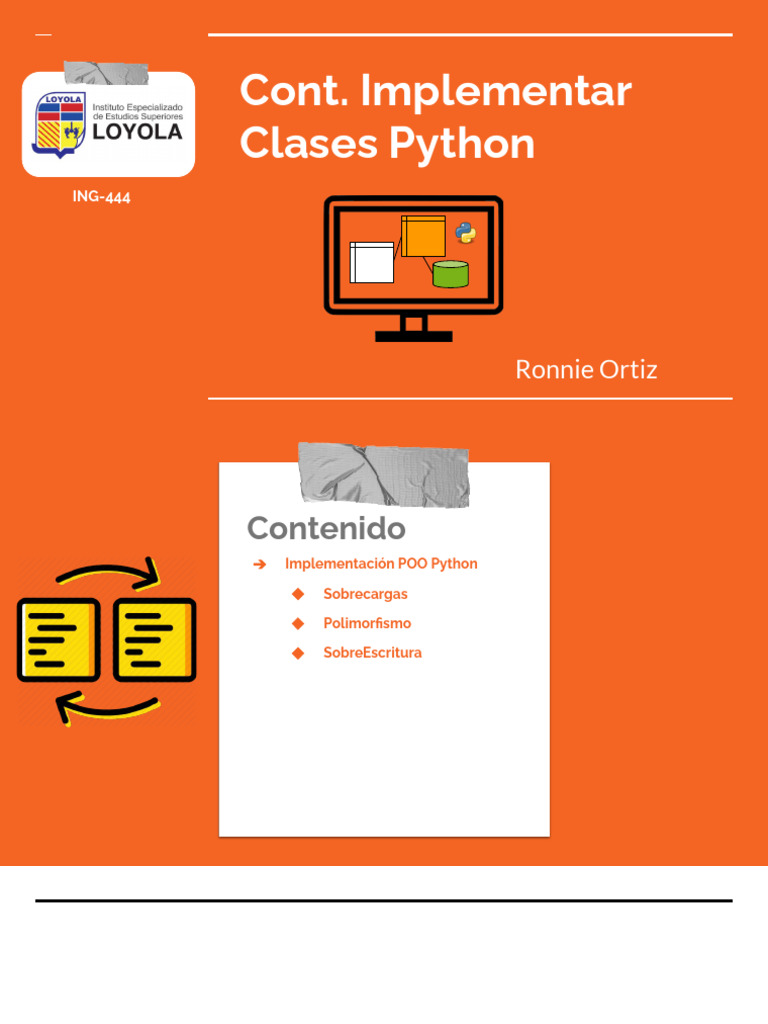 Implementacion Clases Python Continuacion | PDF | Python (lenguaje de programación) | Herencia ...