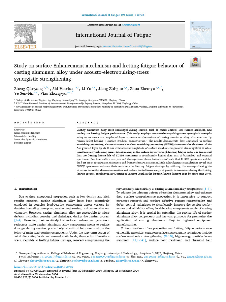 International Journal of Fatigue | PDF | Fatigue (Material) | Fracture