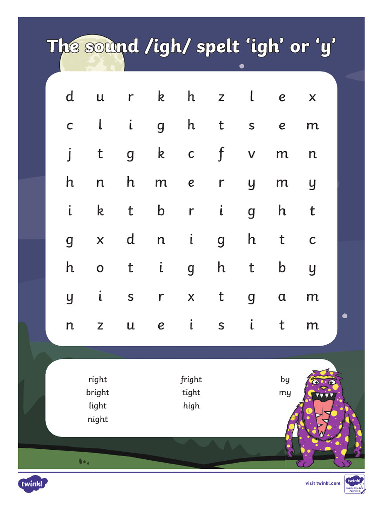 Year 1 Term 2a Week 1 Word Search | PDF