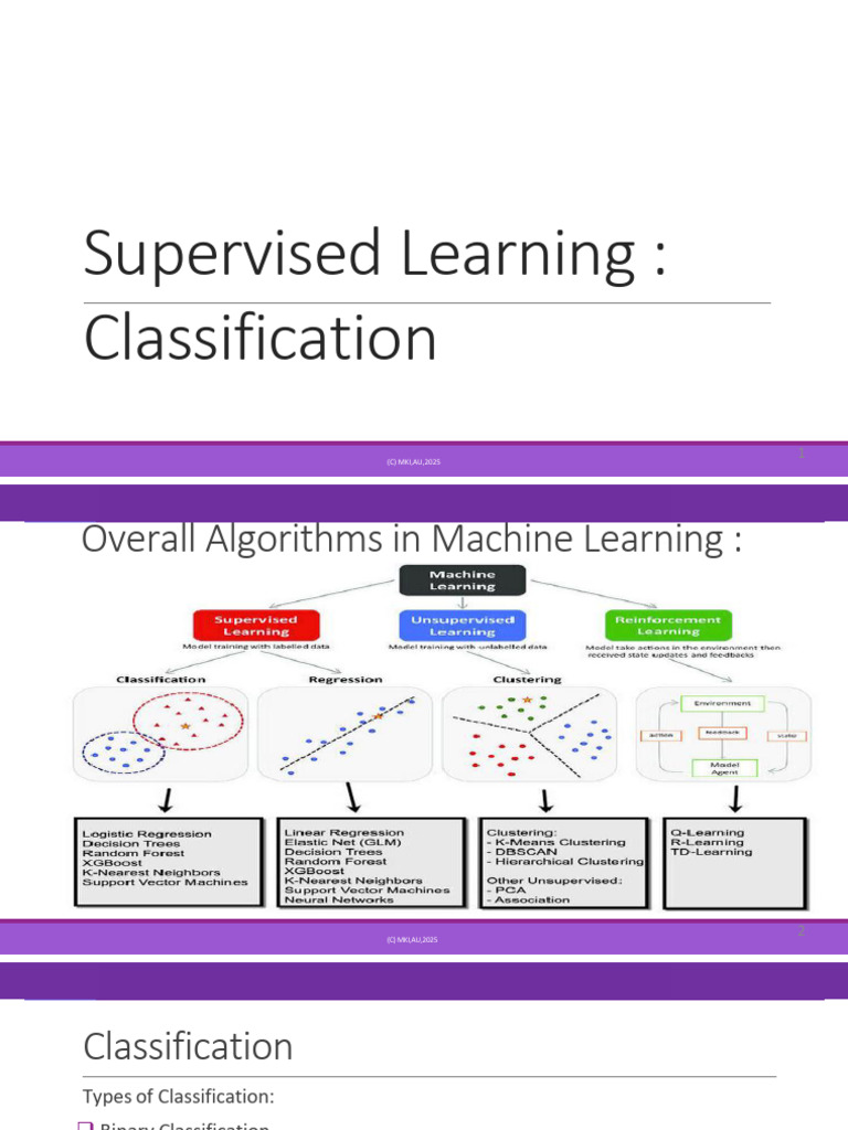 Unit - 02 - Week 2 - Topic - 2 - Classification ML v2 - 101154 | PDF | Statistical ...