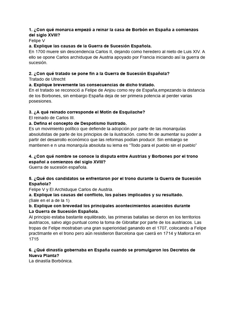 Historia de la Casa de Borbón en España | PDF | Imperio español | España