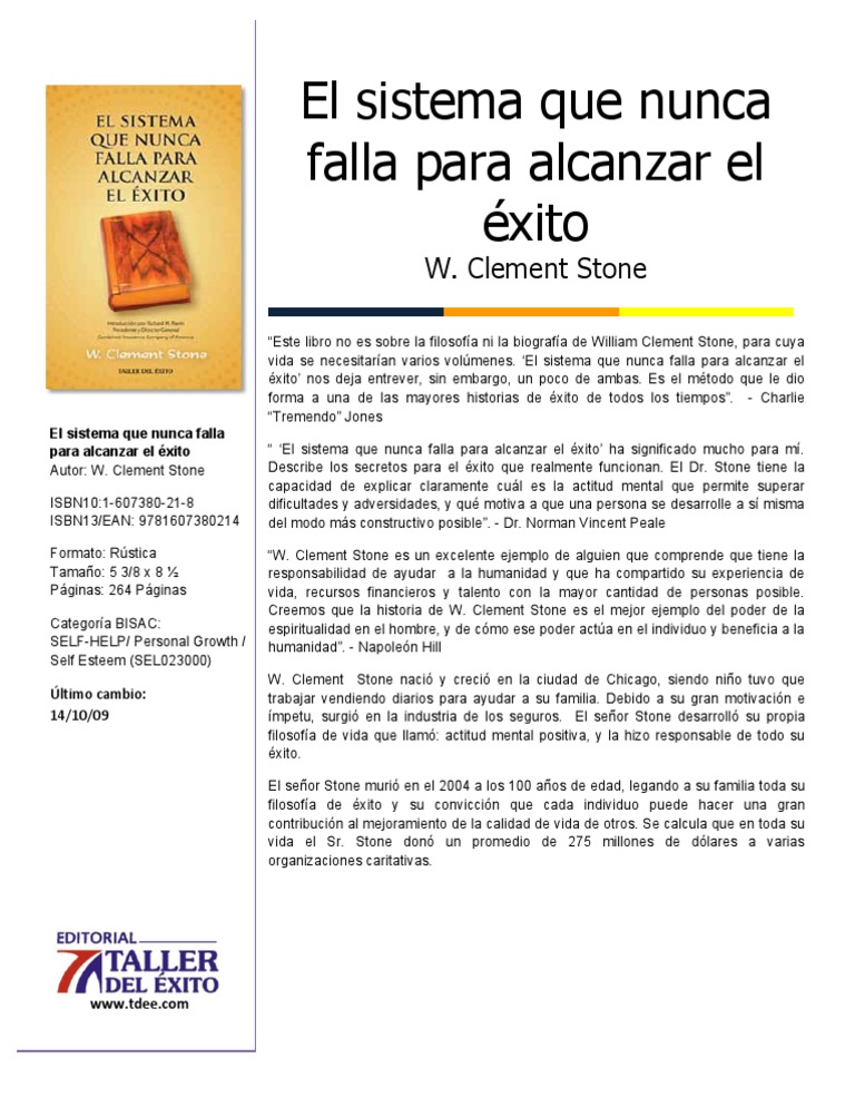 El Sistema Que Nunca Falla para Alcanzar El Exito | PDF | Relaciones ...