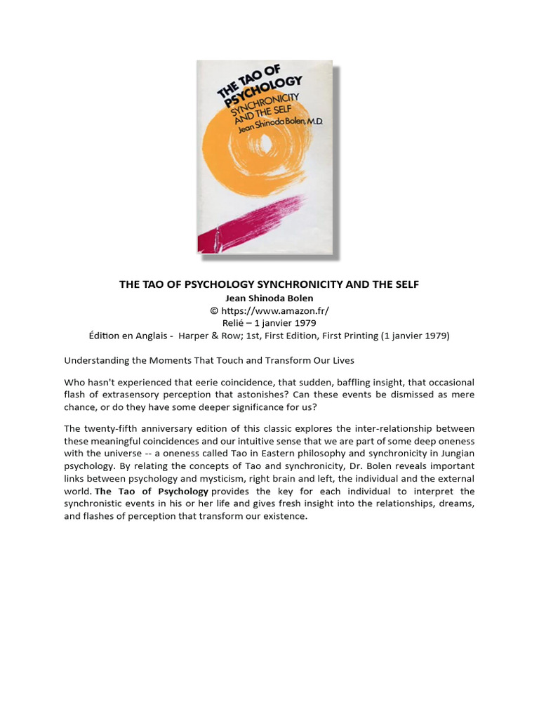 The Tao of Psychology Explained | PDF