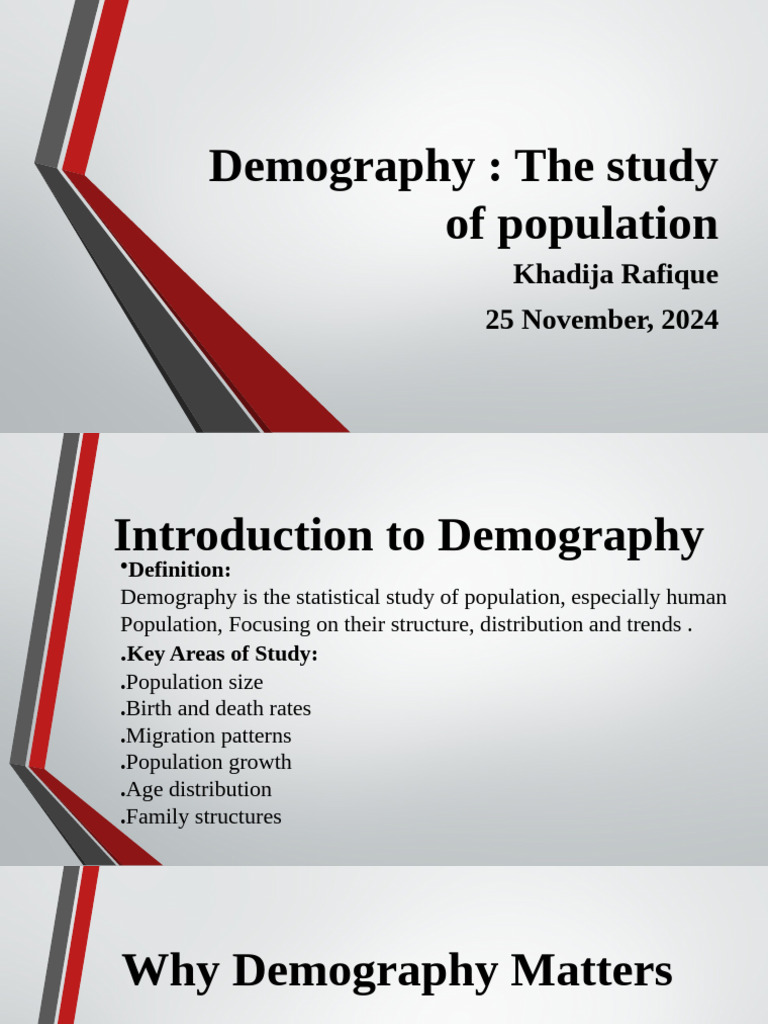 Understanding Demography and Population Trends | PDF | Demography ...