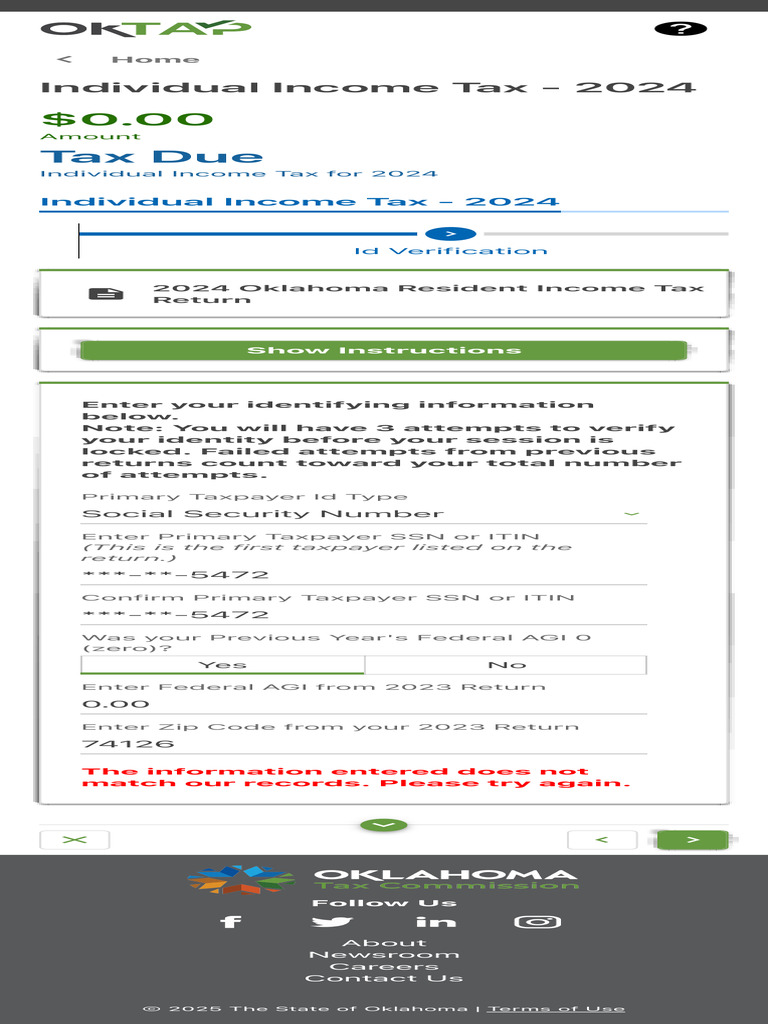 Oklahoma Taxpayer Access Point 2024 | PDF