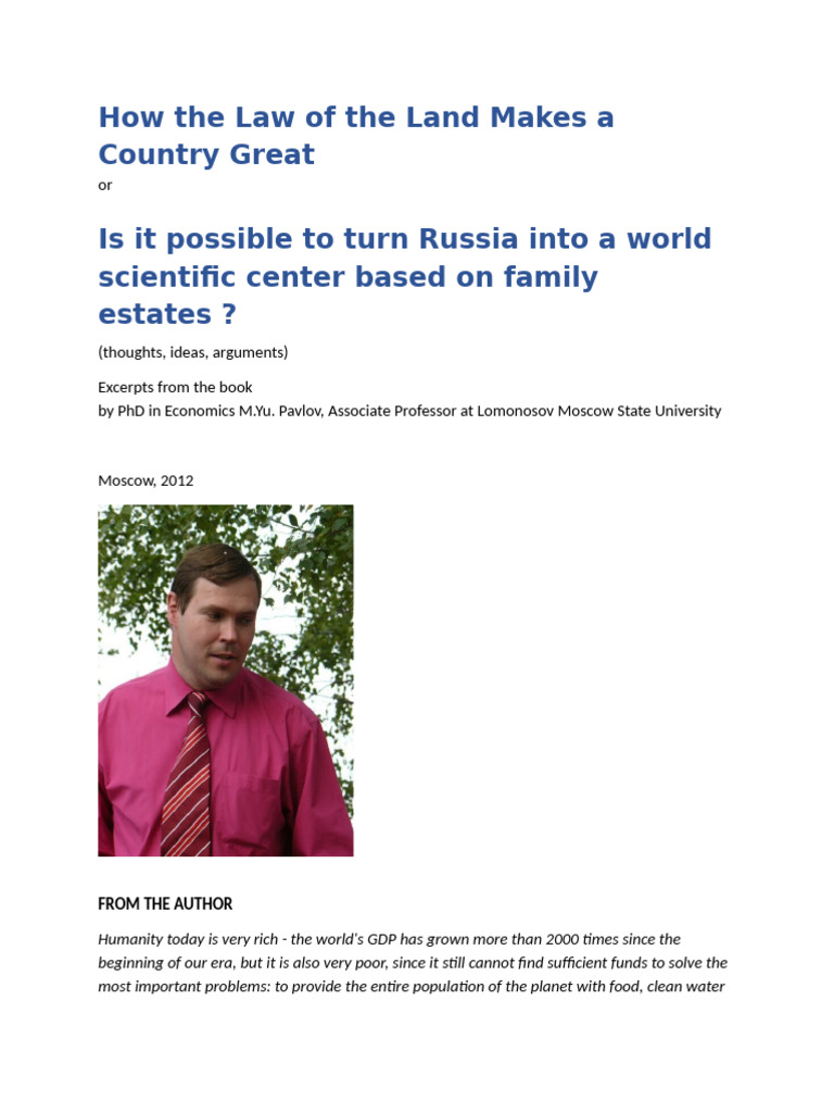 How The Law of The Land Makes A Country Great | PDF | Employment | The ...
