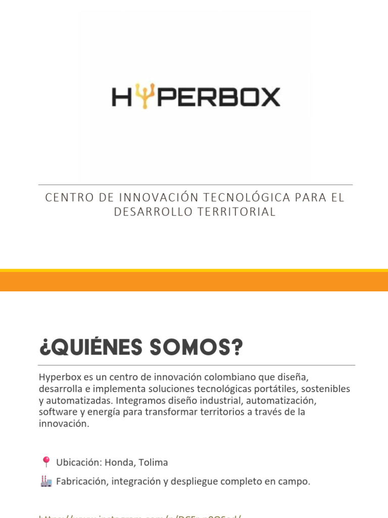 Presentacion Hyperbox Completa | PDF | Internet de las Cosas | Colombia