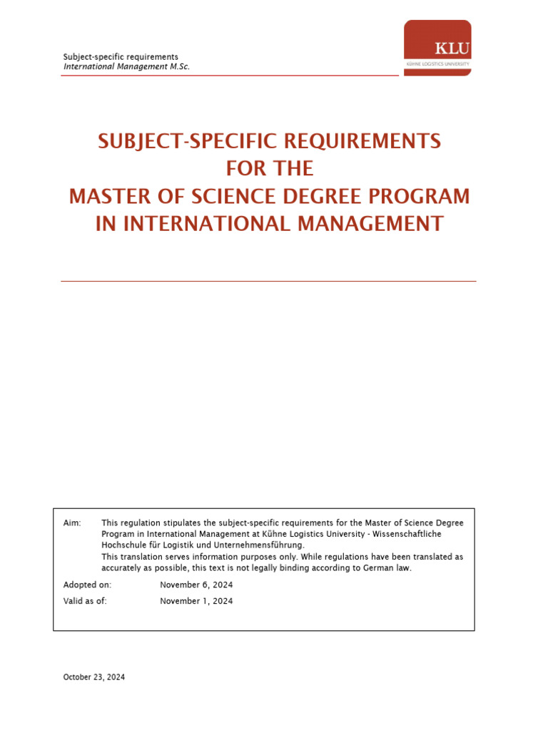 241106 Fspo Intmgt Class 2027 En | PDF | Course Credit | Thesis