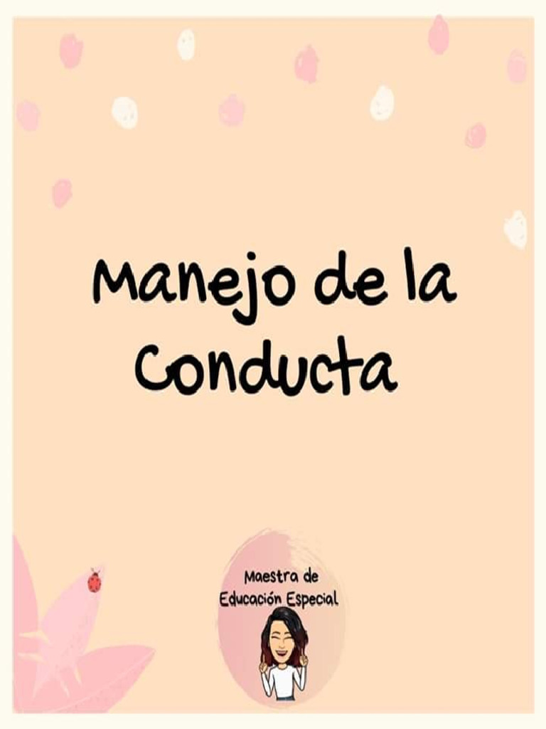Manejo de La Conducta | PDF