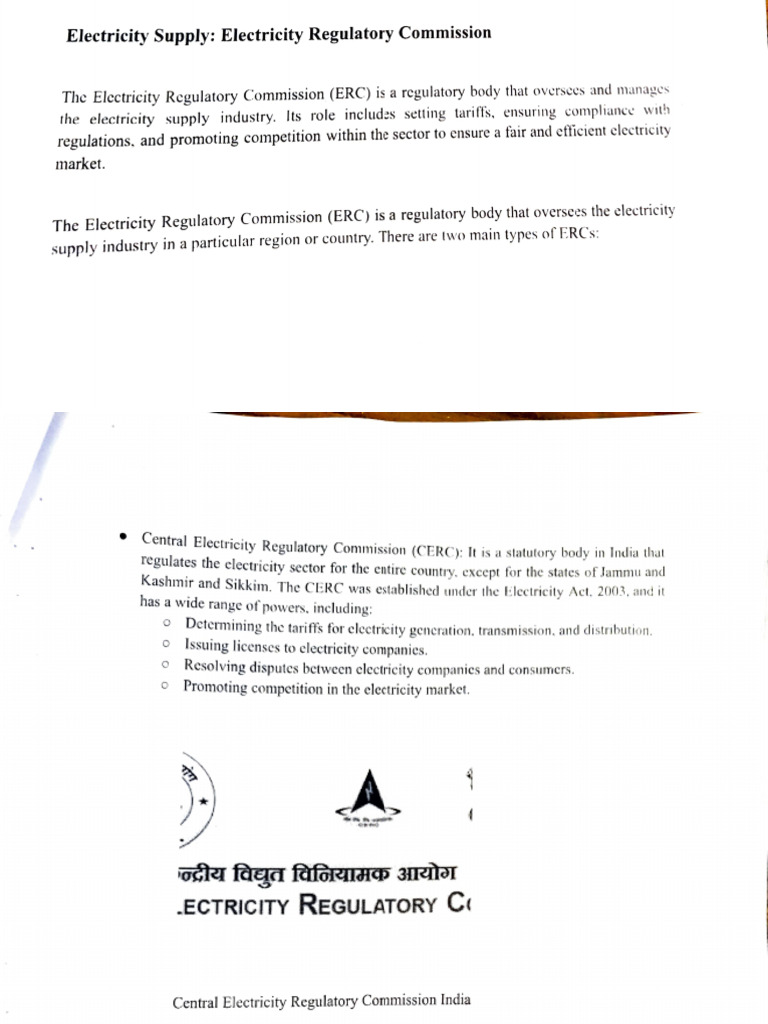 Overview of Electricity Regulatory Commission | PDF | Electric Power