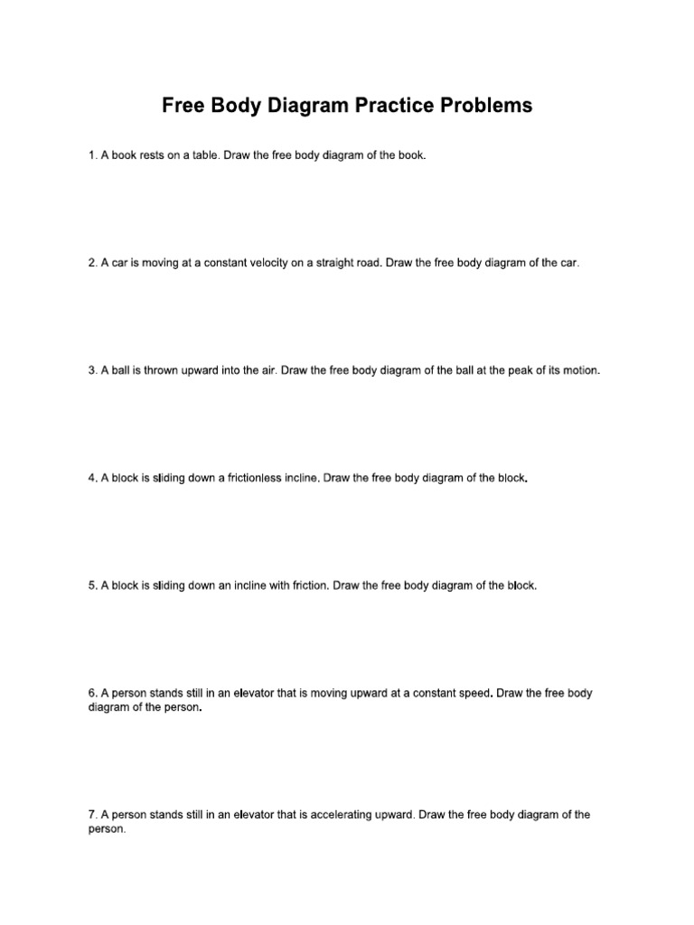 Free Body Diagrams 2 | PDF