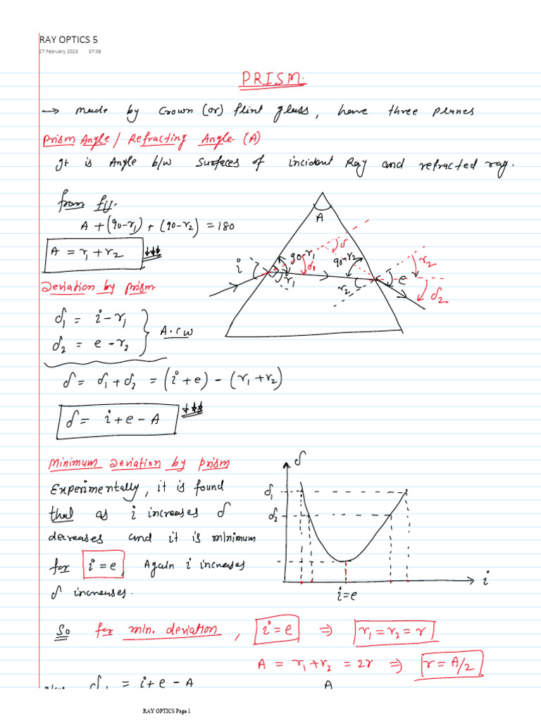 Ray Optics 5 | PDF