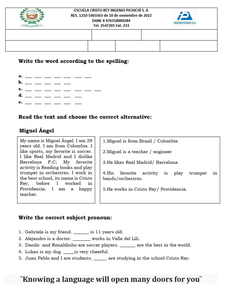 English Final Test | PDF