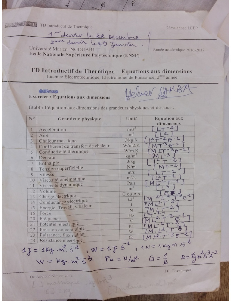 Équations Aux Dimensions | PDF
