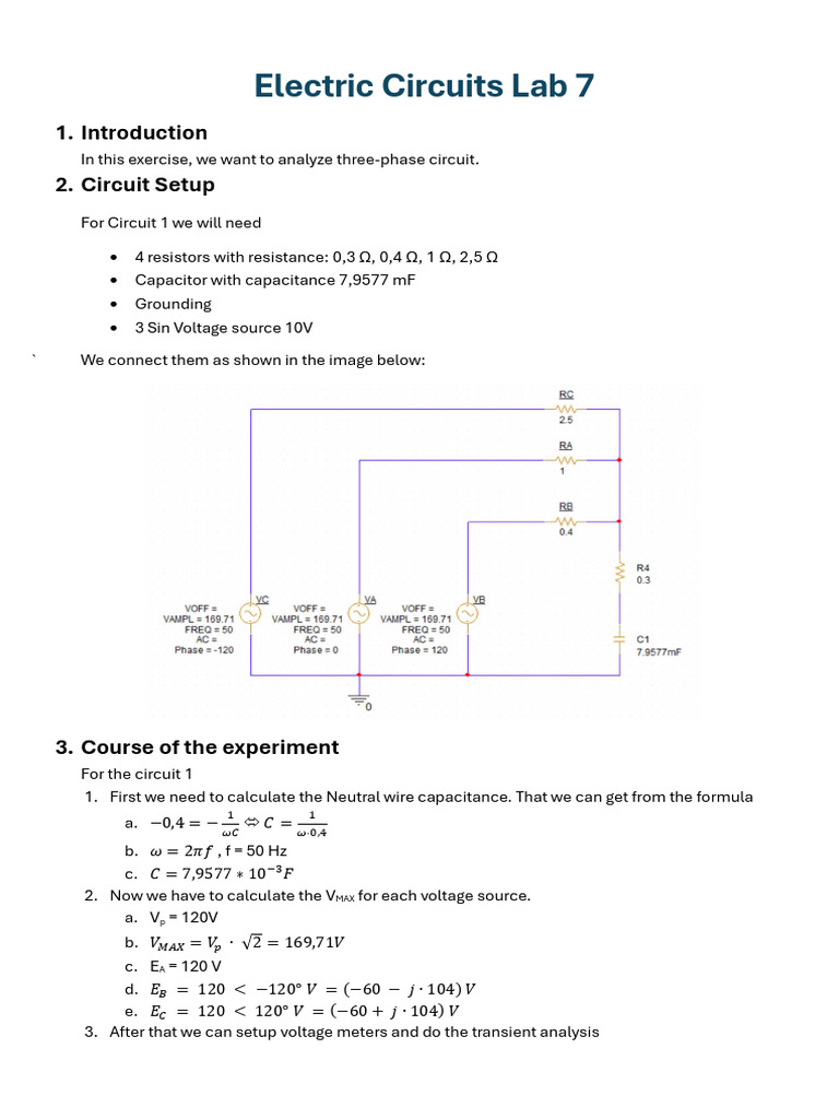 Electric Circuits Lab 7 v2 | PDF | Electrical Network | Capacitance