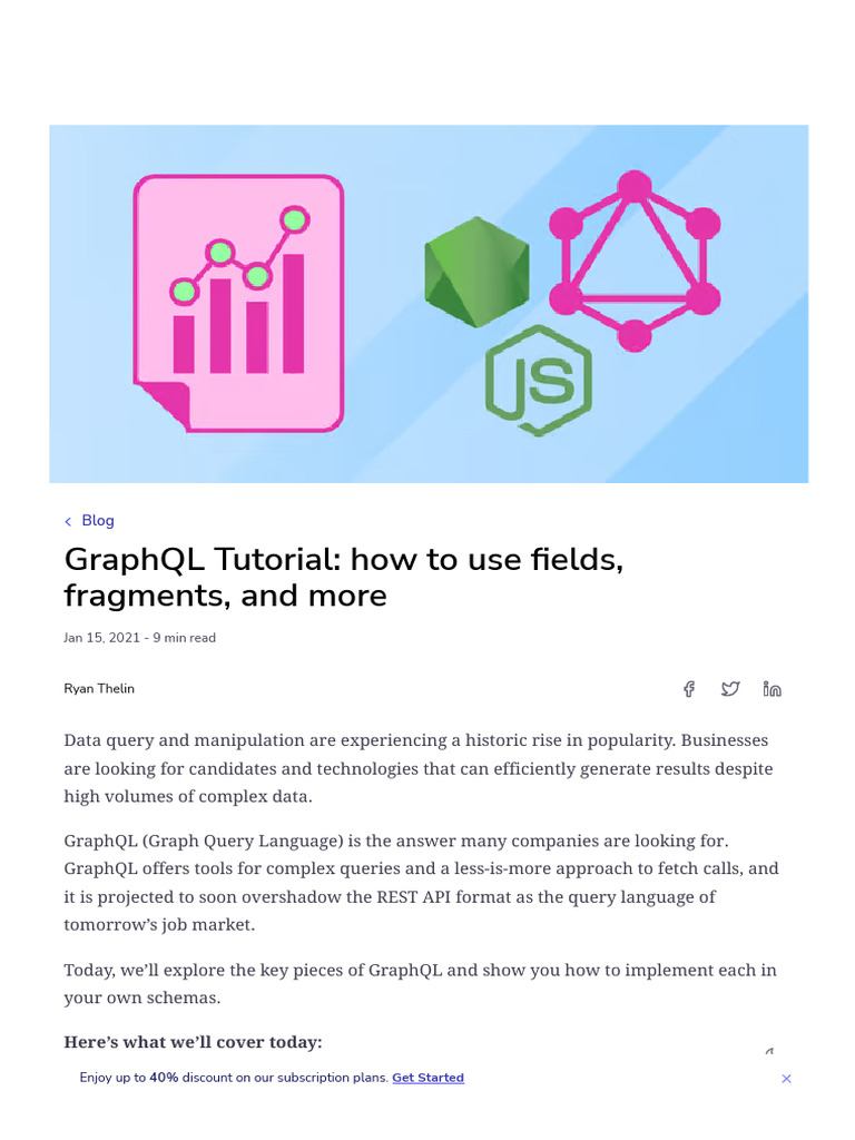 GraphQL Tutorial - How To Use Fields, Fragments, and More | PDF | Parameter (Computer ...
