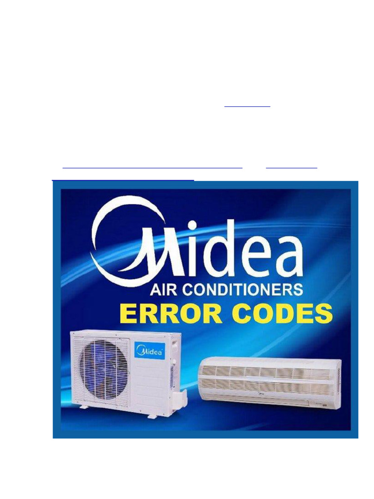 Midea Air Conditioner Error Codes Guide | PDF | Air Conditioning ...