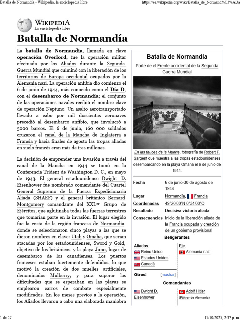 Batalla de Normandía | PDF | Operación Overlord | Erwin Rommel