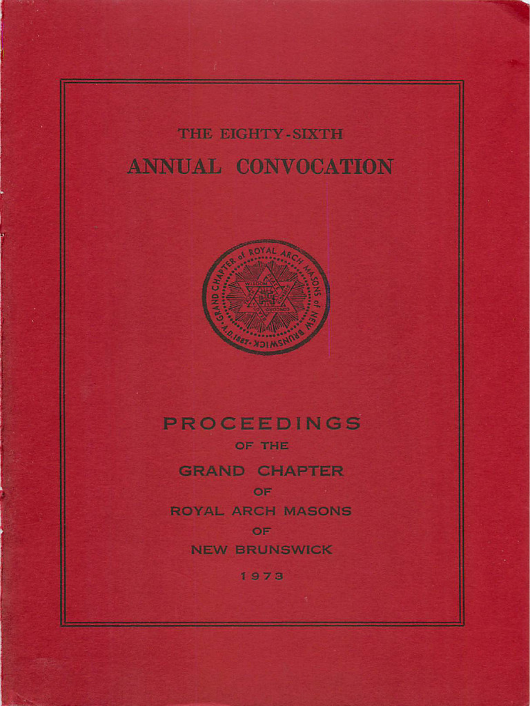 1973 NB Grand Chapter Proceedings | PDF