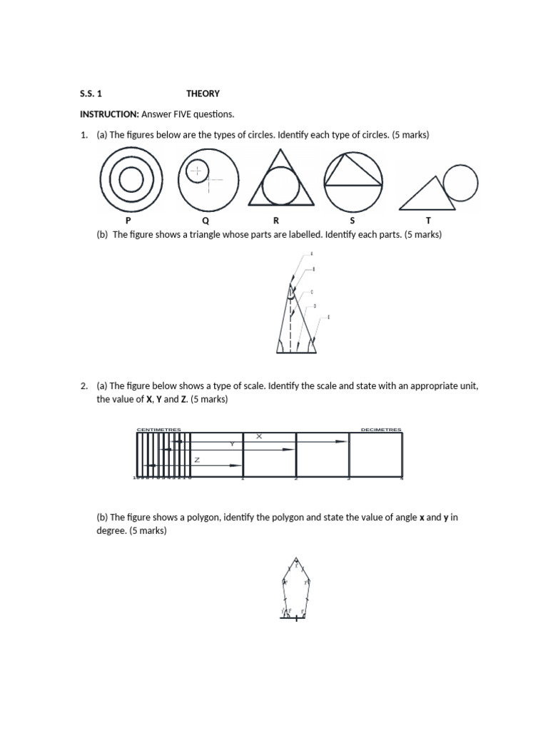 T.d.theory 3rd Term S.S. 1 | PDF | Classical Geometry | Euclidean Plane ...