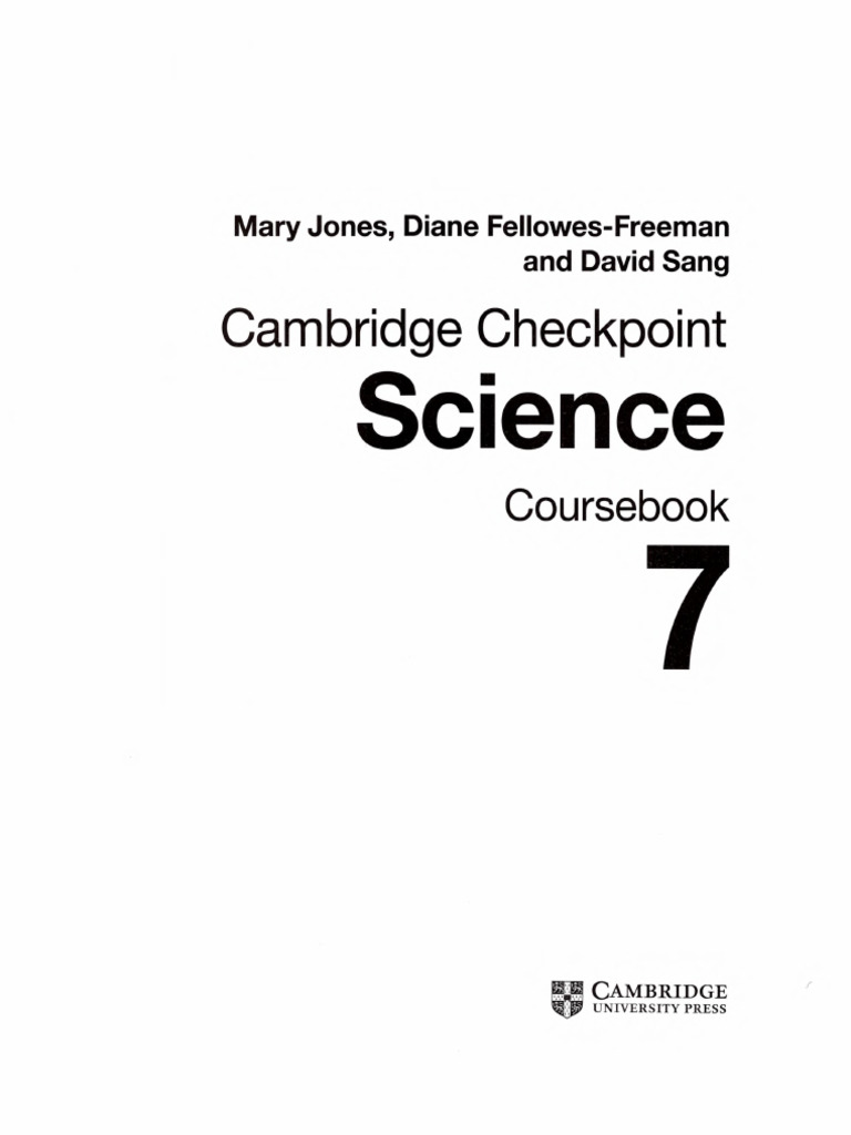 Cambridge Checkpoint Science Coursebook 7 | PDF