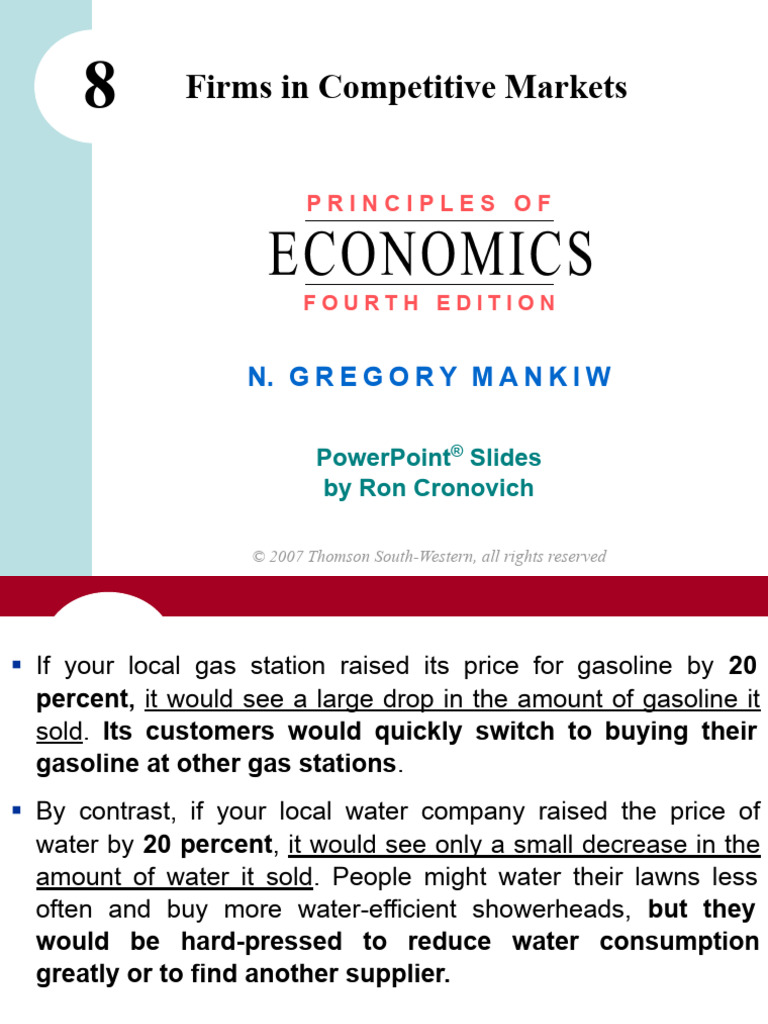 Chapter 08 - Firms in Competitive Markets | PDF | Marginal Cost ...