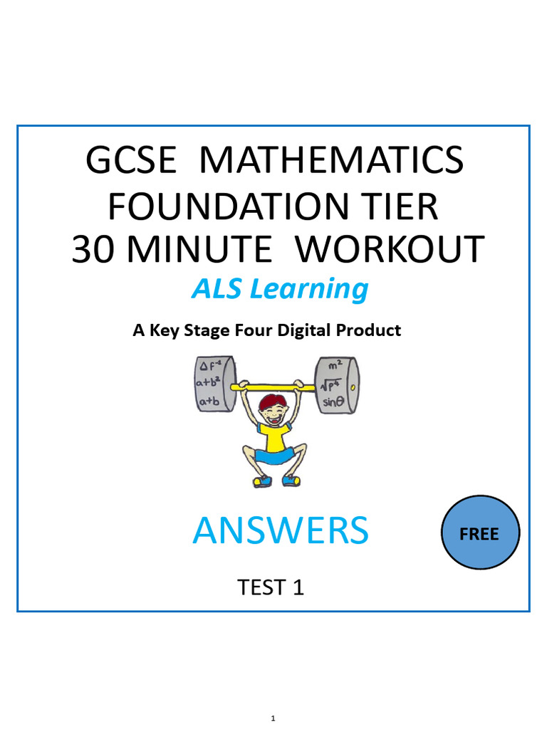 Free Maths Gcse F Workout Test 1 Answers | PDF