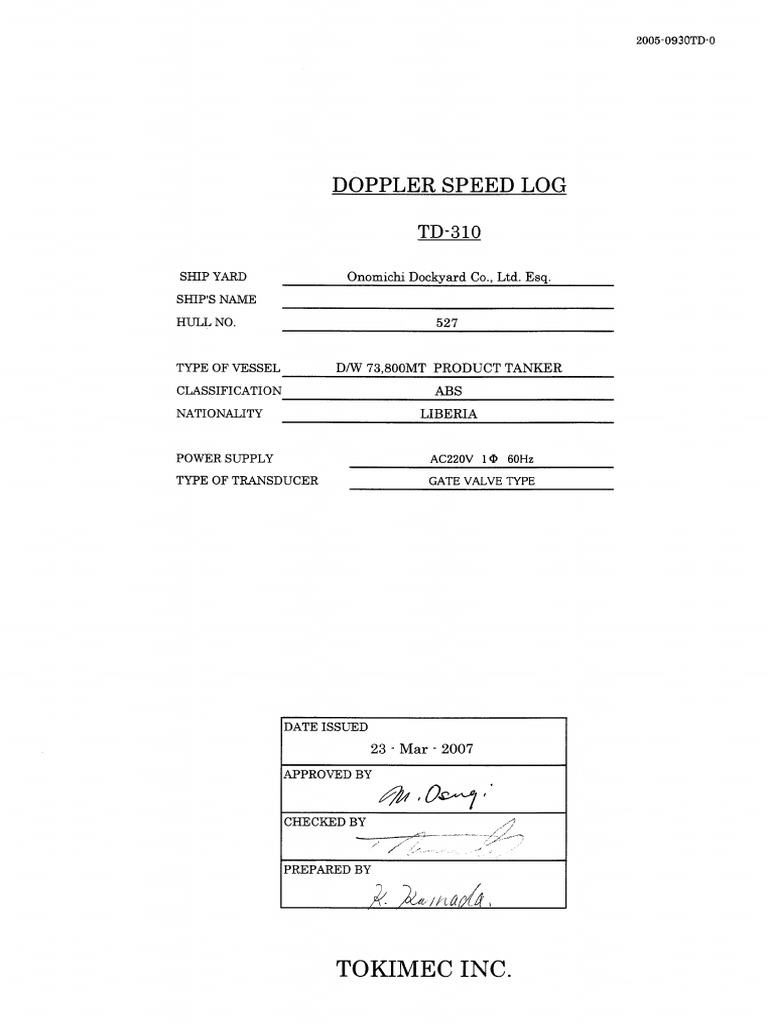 527 ED-18 Doppler Speed Log | PDF
