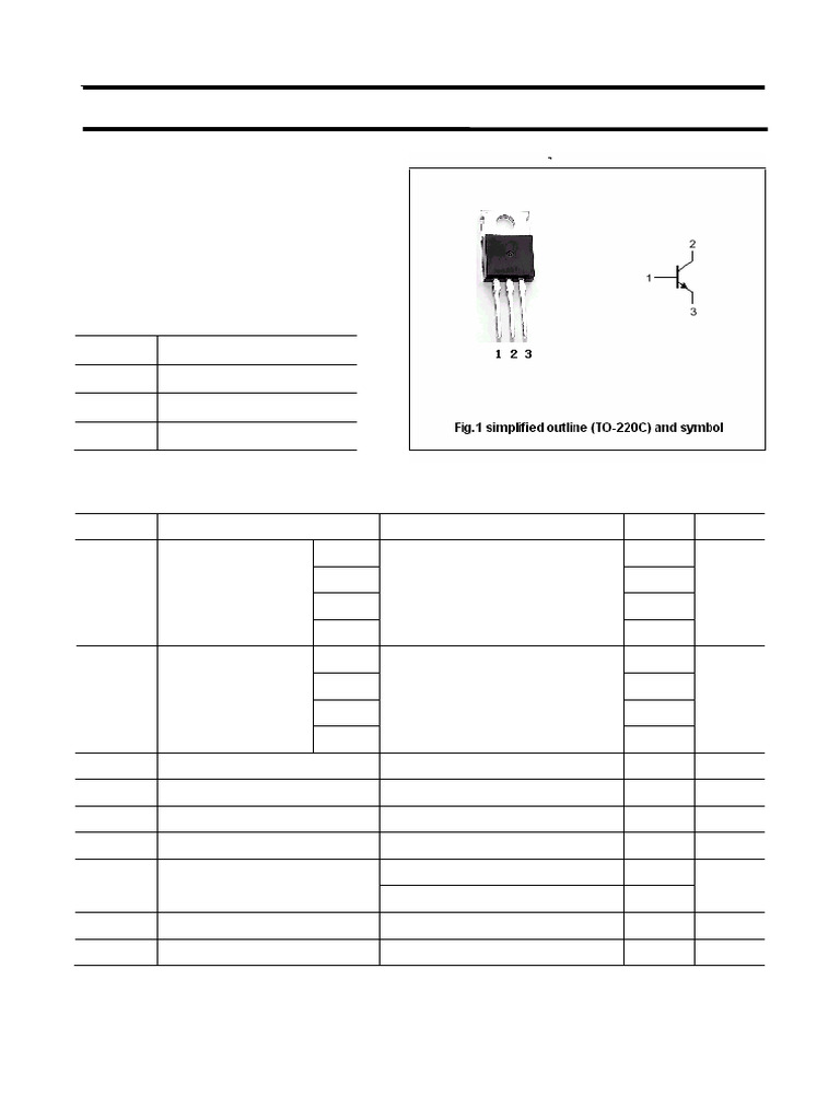 TIP41 NPN Power Transistor Specs | PDF | Bipolar Junction Transistor ...