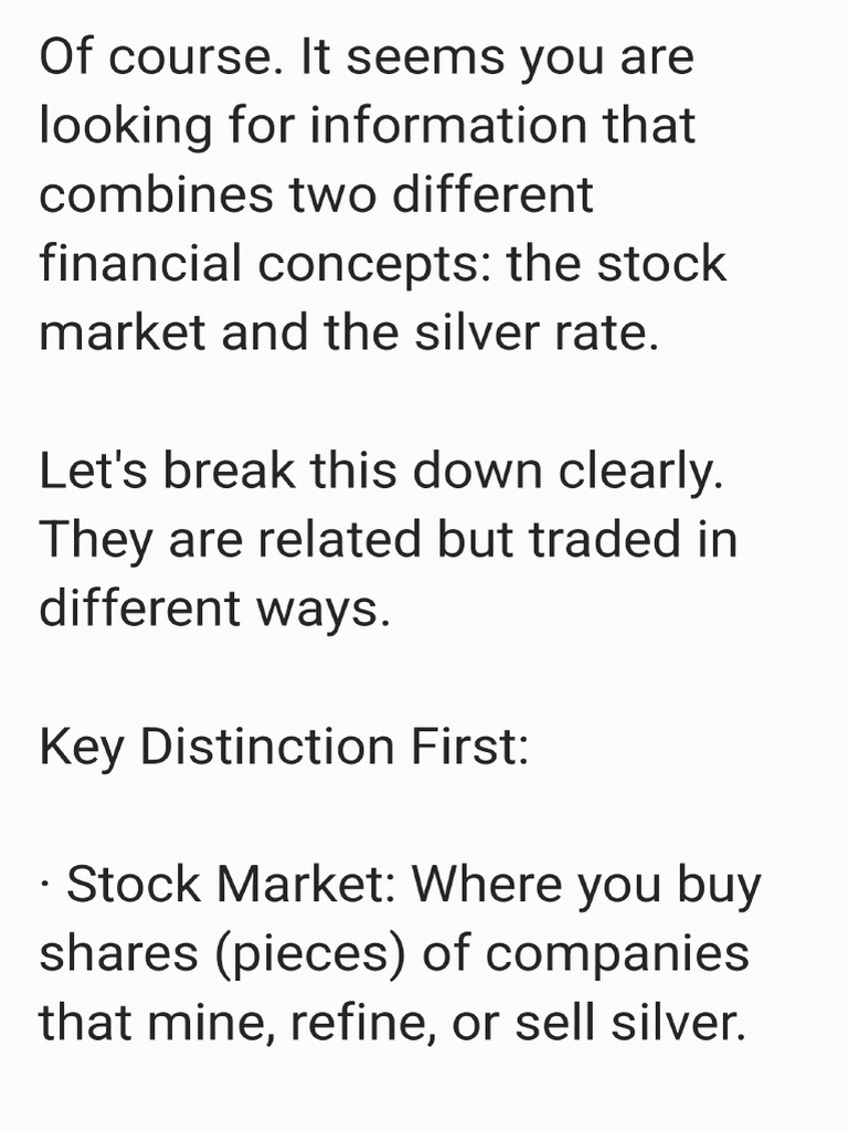 Silver Stock Market Details - 251012 - 020929 | PDF