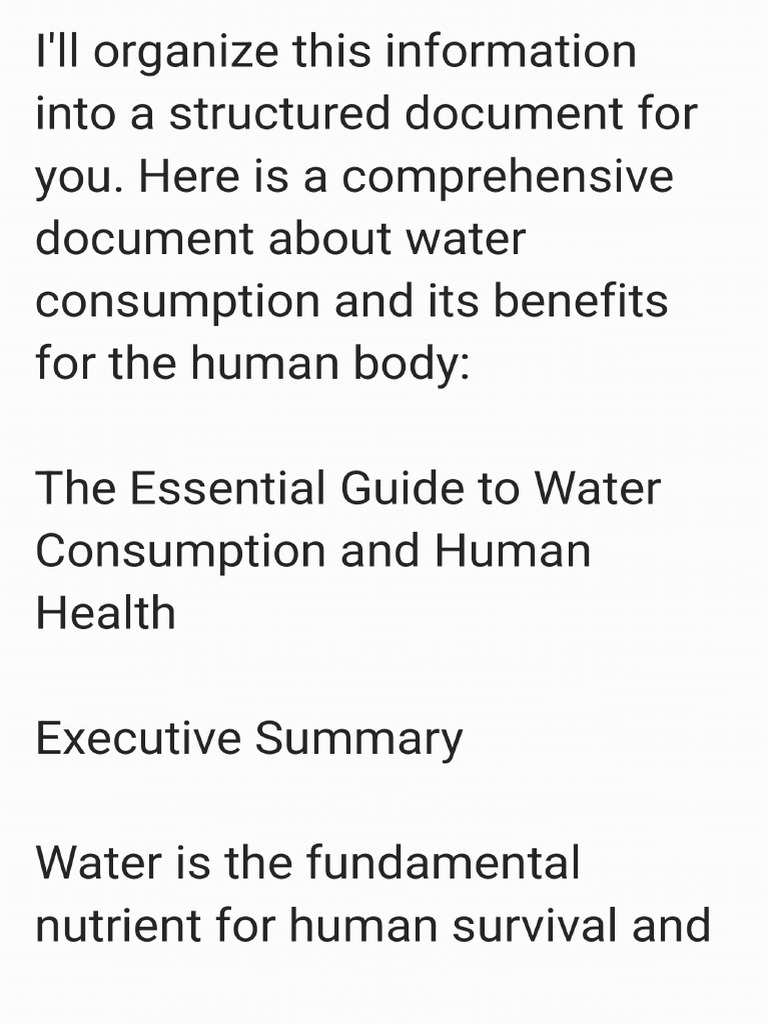 Water Consumption How and Why is It Important _251012_021304 | PDF