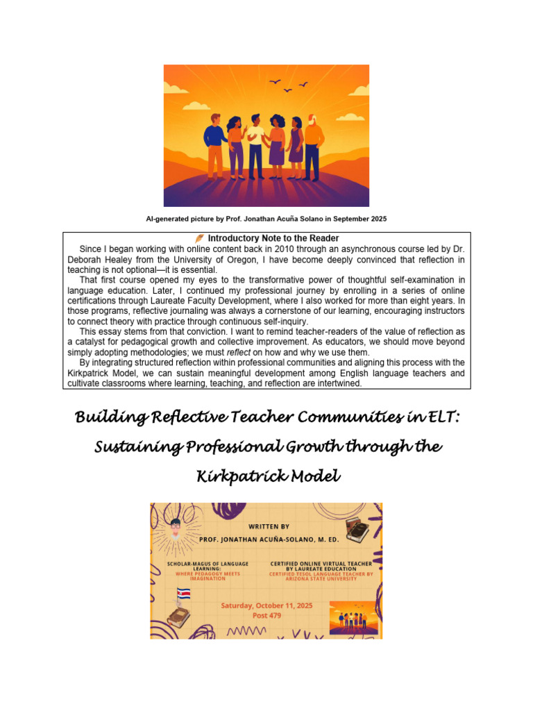 Building Reflective Teacher Communities in ELT - Sustaining ...