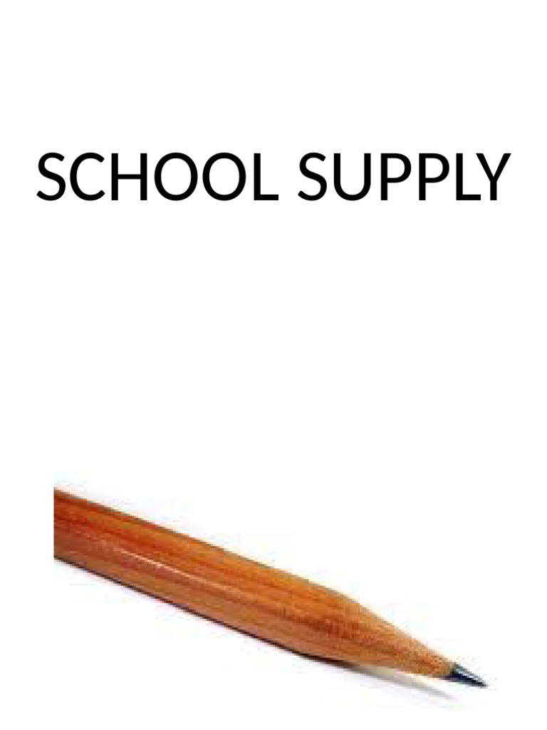 School Supplies Flashcards - 30733 | PDF