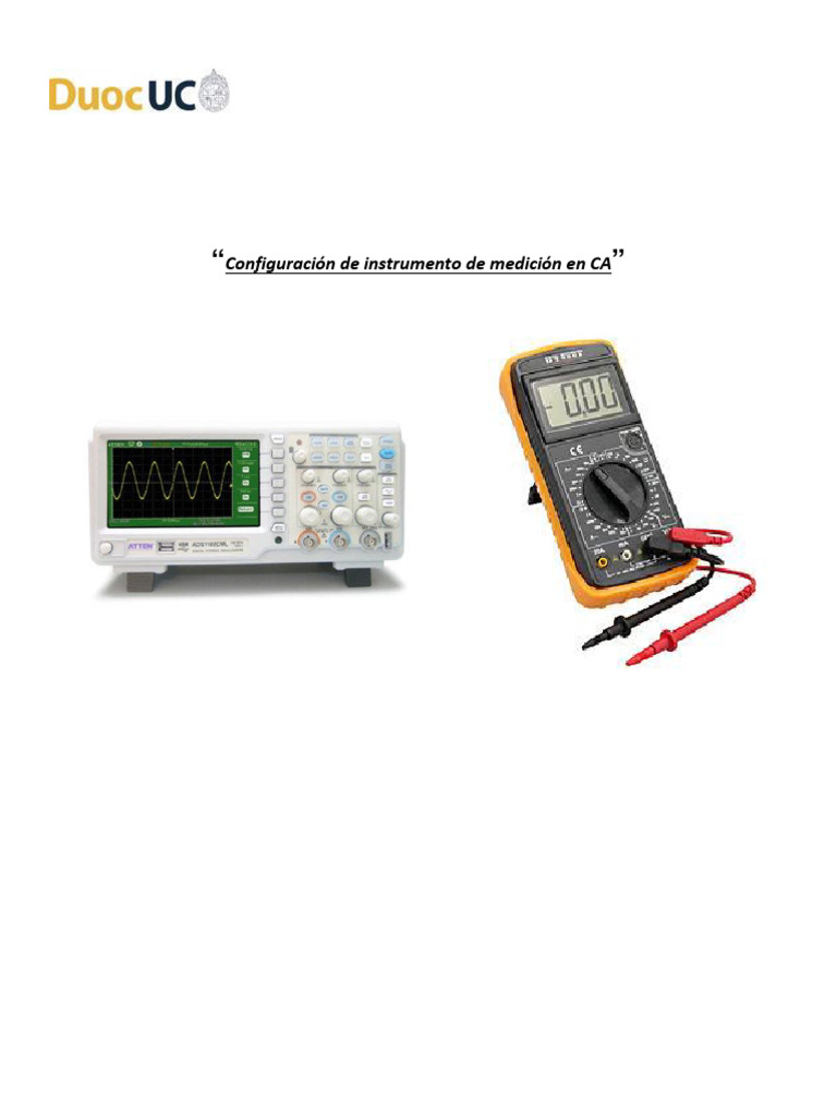 Guia de Taller N4 Configuracion de Instrumento para Mediciones Basicas de CA | PDF ...