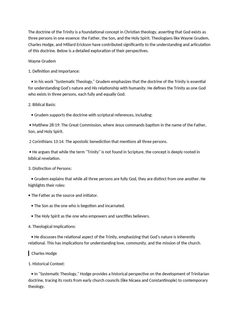 Understanding the Trinity in Theology | PDF | Trinity | God In Christianity