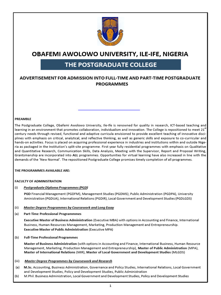 2024-2025 Harmattan Application2 | PDF | Academic Degree | Postgraduate ...