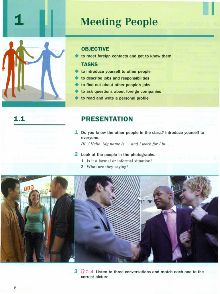 BO 1 Meeting People PP 6-15 TEAMS | PDF