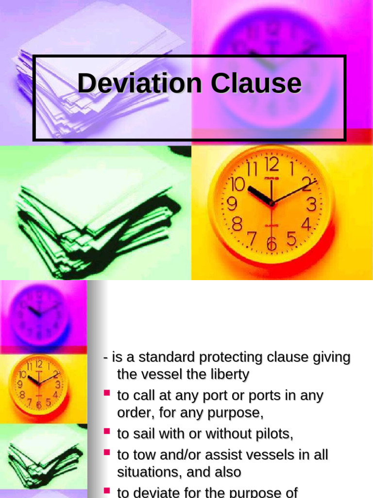 Deviation Clause | PDF