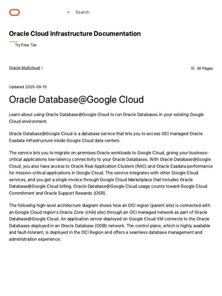 Oracle Database on Google Cloud Guide | PDF | Scalability | Cloud Computing