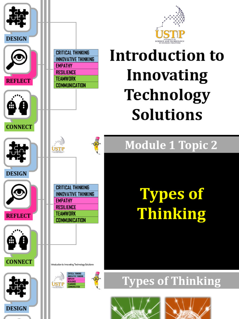 Types of Thinking in Technology Solutions | PDF | Critical Thinking ...