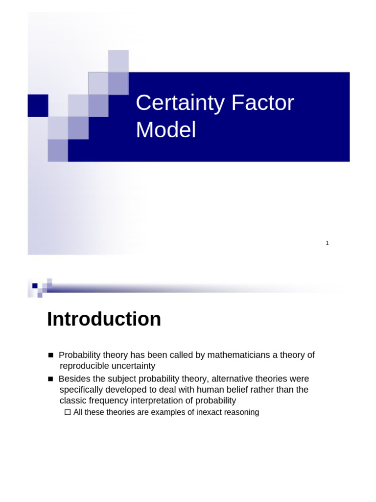 Certainty Factor Formula Explained | PDF | Uncertainty | Probability
