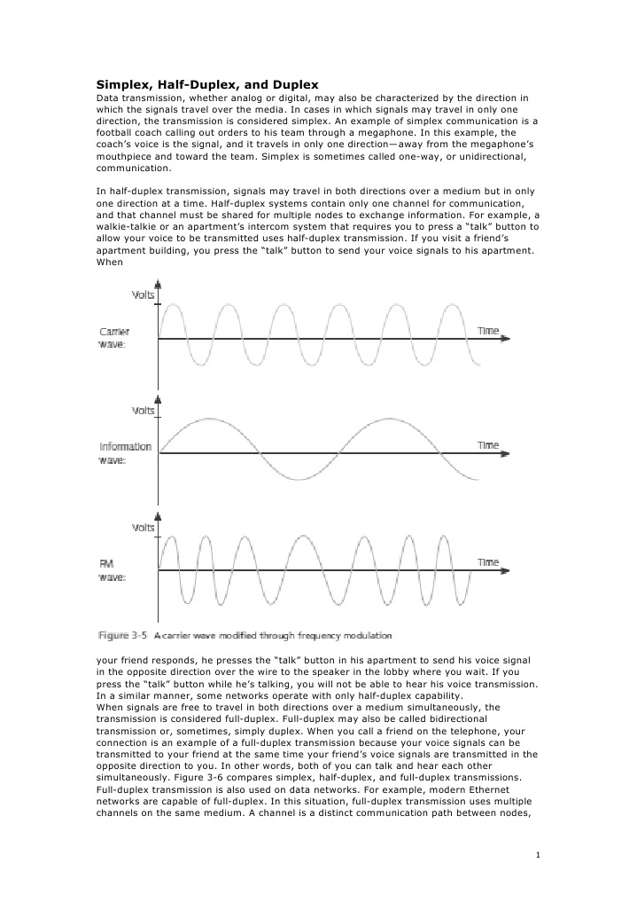 Full Duplex | PDF | Duplex (Telecommunications) | Transmission Medium