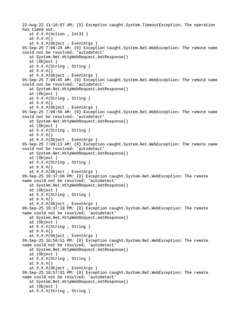 Error Log | PDF