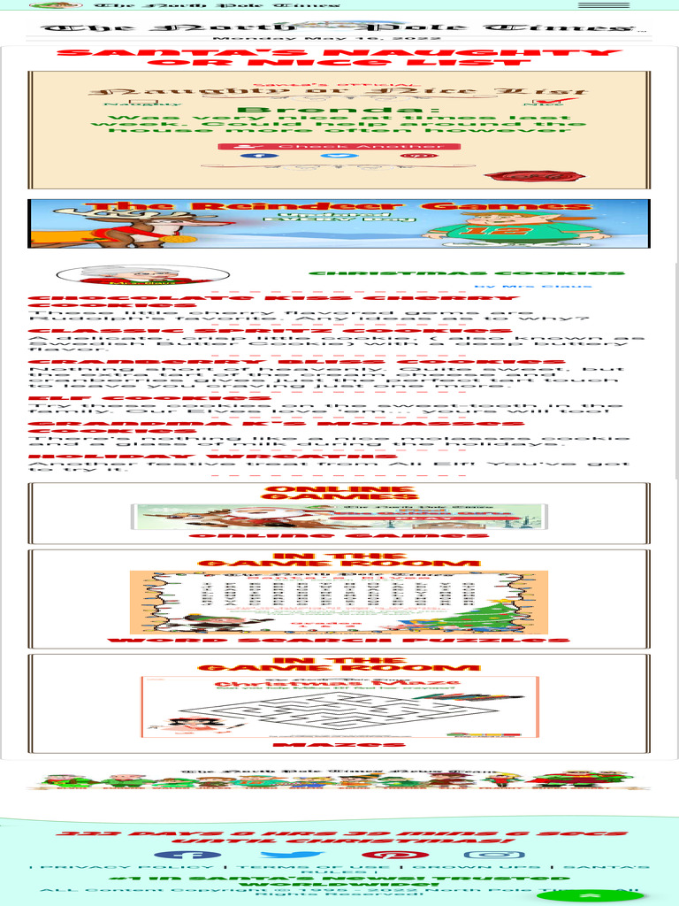 Santa's Naughty or Nice List - 2022 The North Pole Times | PDF
