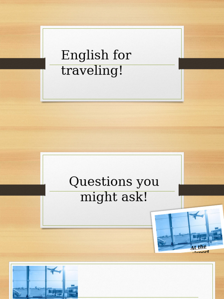 Essential English Questions for Travelers | PDF | Baggage