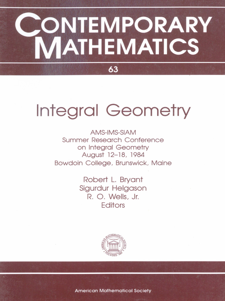 Integral Geometry | PDF | Distribution (Mathematics) | Group (Mathematics)