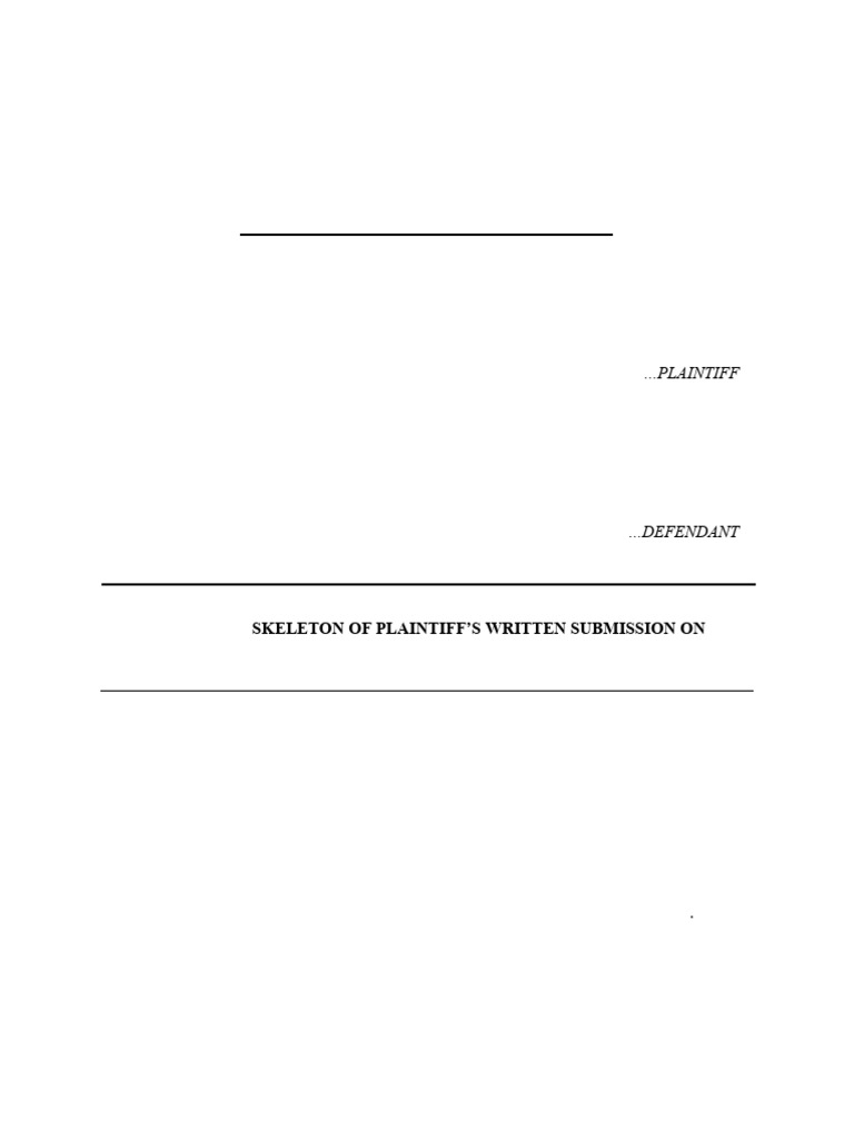 Skeleton of Written Submission | PDF | Public Law | Judiciaries