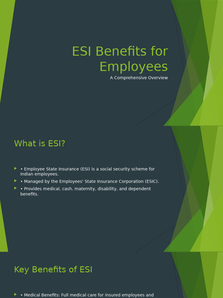 ESI Benefits For Employees | PDF