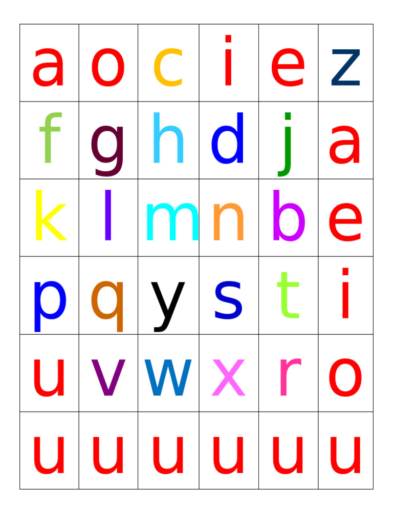 Kad Huruf ABC | PDF