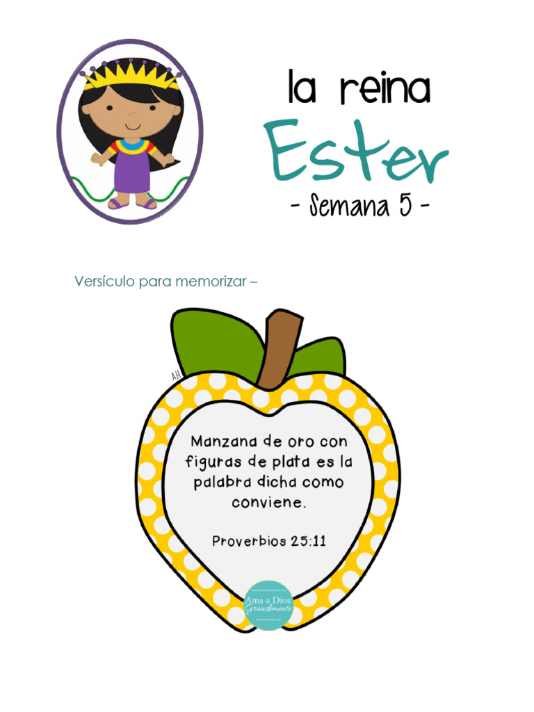 Actividades de Ester 5:1-3 para Niños | PDF | Esther | Salmos